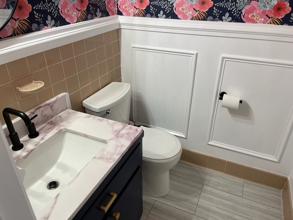 Half Bath DIY Makeover - Chefette & Little